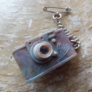 1940s Celluloid Stanhope Camera Brooch- 1930s to 40s Celluloid Lauda ...