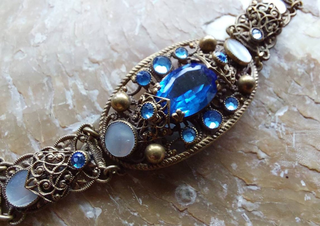 Vintage Neiger Bracelet-1930s Neiger Panel Bracelet-art Deco Czech ...