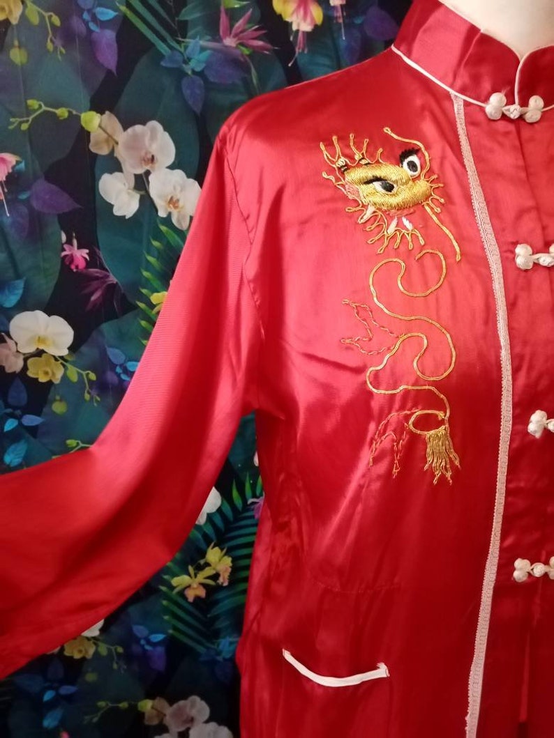 Vintage Chinese Pyjamas - 1940s -50s Embroidered Chinese Tourist ...