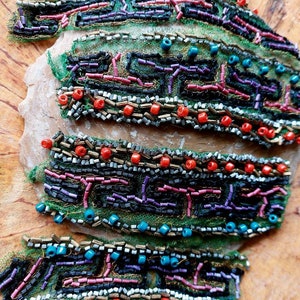 Antique Beadwork Costume Trims-1920s Beadwork Dress Trims-1920s Flapper ...