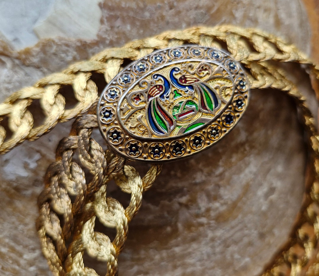 Vintage Woven Metal Belt-1960s to 70s Braided Metal Wire Mesh Belt With ...