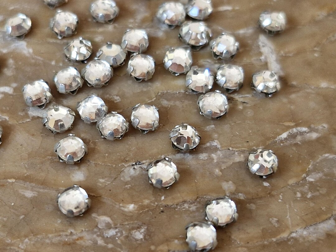 Antique Paste Sew on Stones-1920s Czech Sew on Rhinestones-1920s Paste ...
