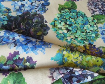 Hydrangea Linen Fabric - Etsy