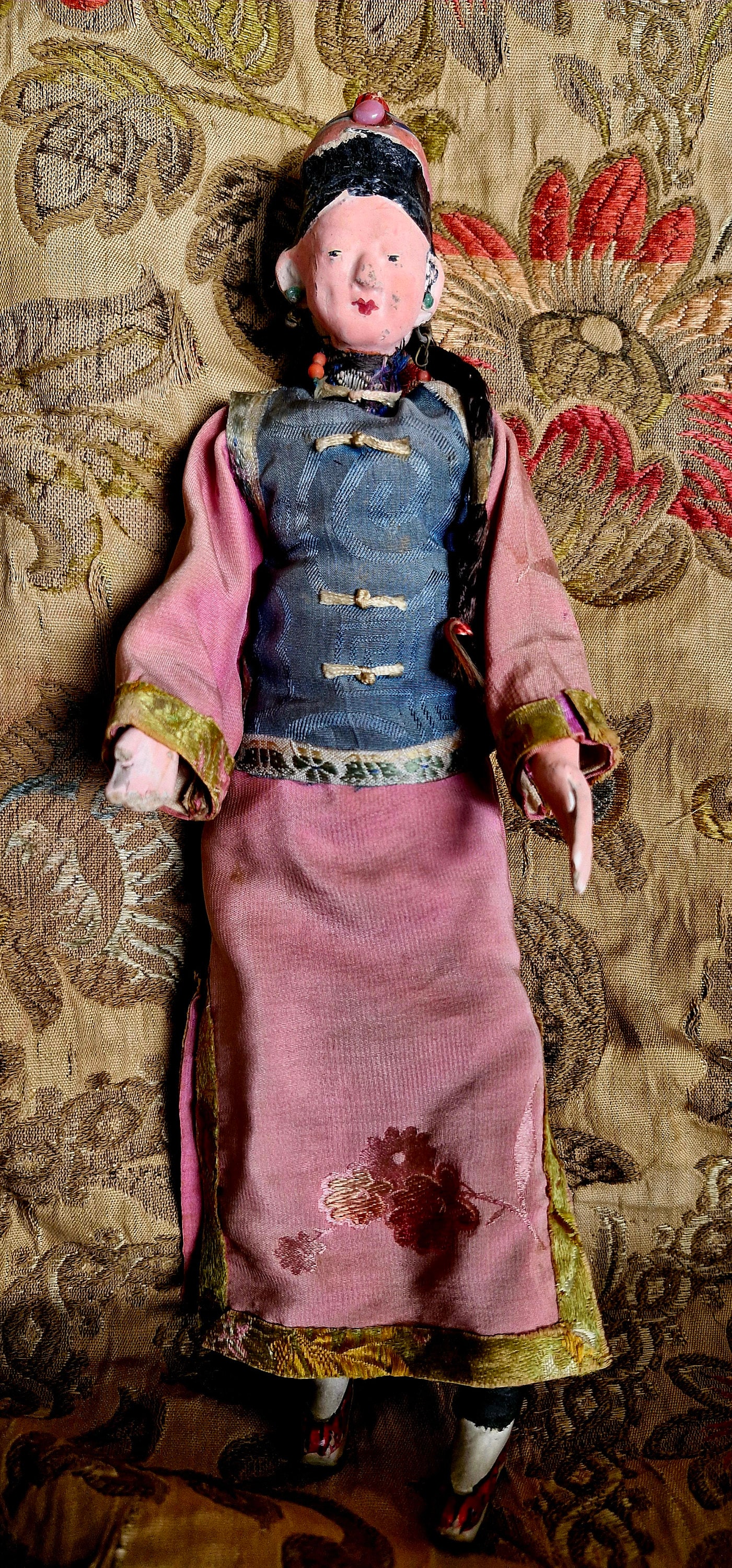 Antique Chinese Opera Dolls-1800s Chinese Painted Bisque Opera Dolls ...