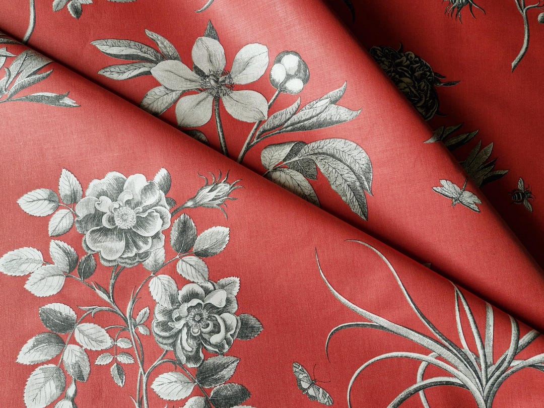 Sanderson "etchings and Roses" Fabric- Sanderson 2007 Parchment Florals ...