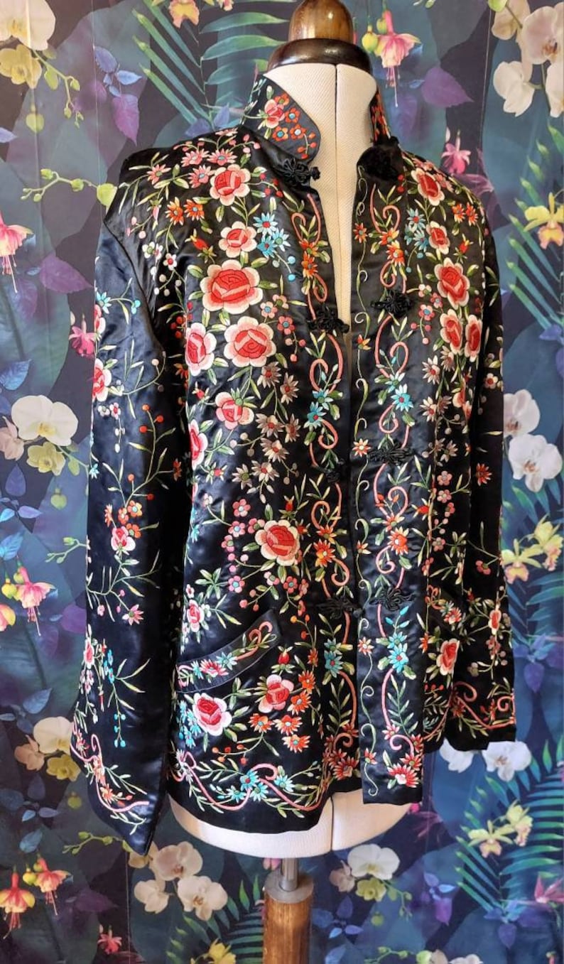 Antique Chinese Silk Embroidered Jacket-1920s Plum Blossoms - Etsy