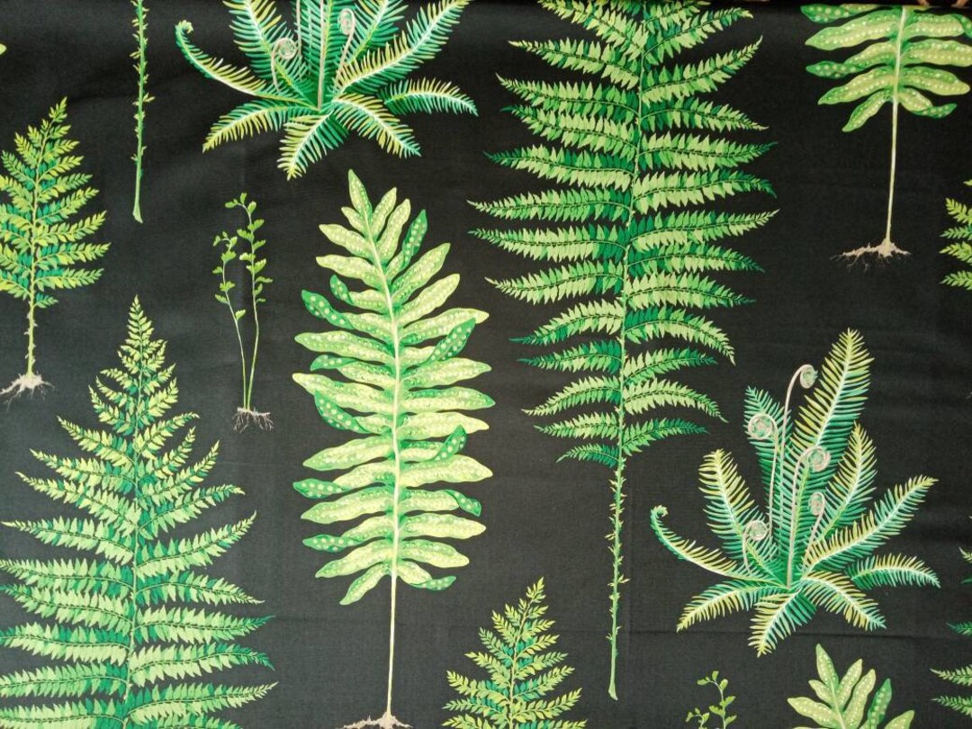Sanderson fernery Cotton Sateensanderson Glasshouse Collectionsanderson ...