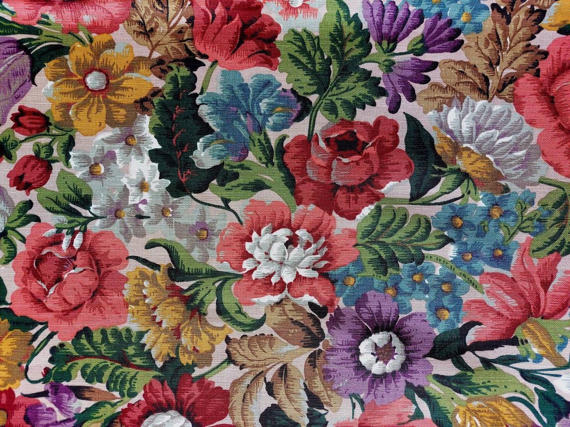 Vintage Sanderson "coverpoint" Fabric-1980s Sanderson Florals-1980s ...