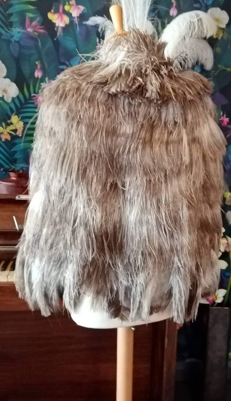 Antique Ostrich Feather Cape - 1920s Ostrich Feather Cape - Etsy