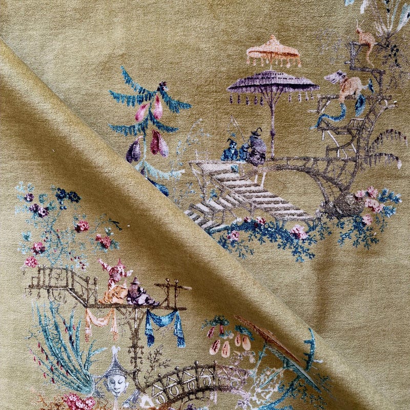Chinoiserie Fabric - Etsy