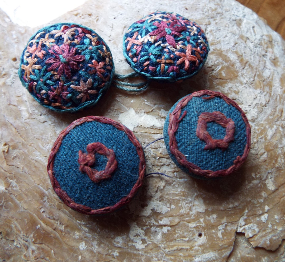 Vintage Hand Stitched Buttons~art Deco Handmade Buttons~1930s ...