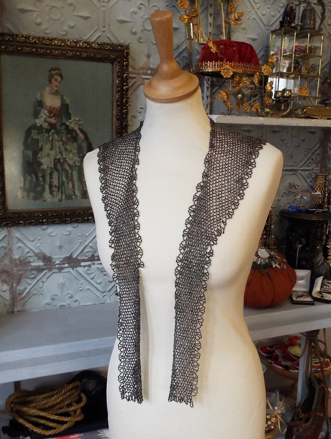 Antique Victorian Beaded Collar~antique 1900s Beaded Tippet~victorian ...