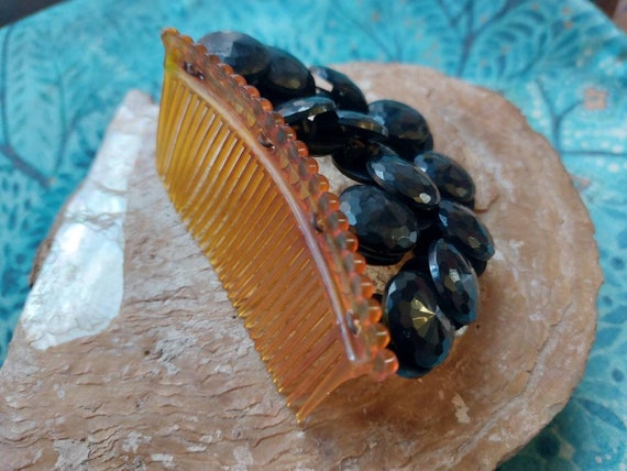 Antique Celluloid Hair Comb-1800s Celluloid Hair Comb… - Gem