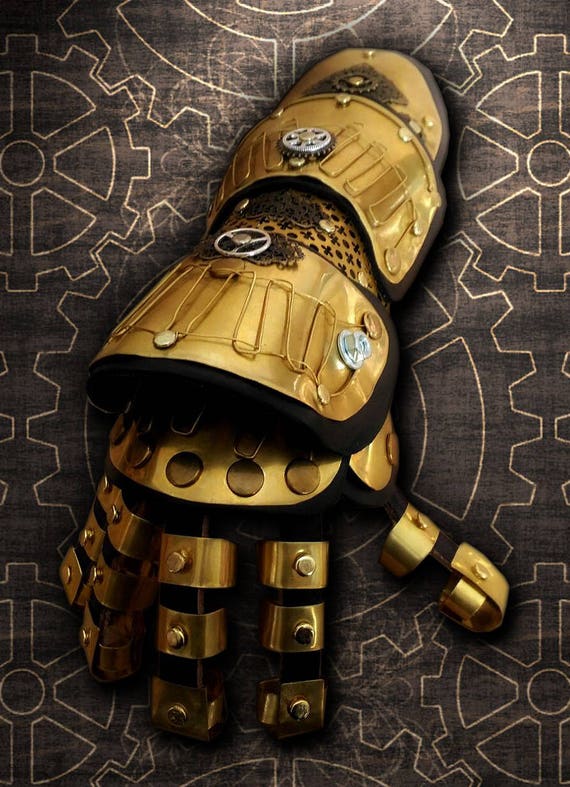 Steampunk Armor Gauntlet Glove Hand Armbands | Etsy