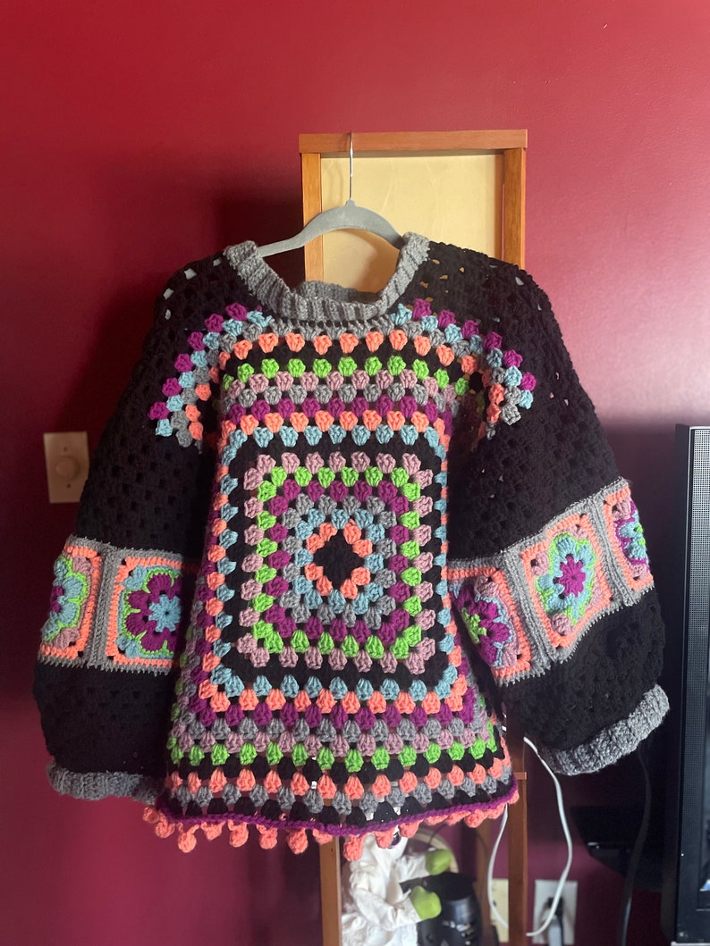 Granny Square Sweater - Etsy