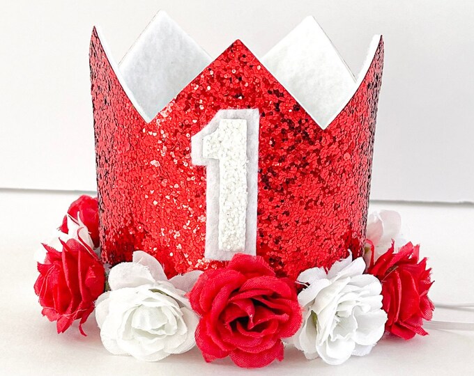 Valentine Crown, Fist Birthday Valentine Crown, 1st Birthday Valentine ...