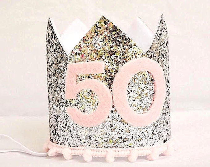 Birthday Crown Adult, 50th Birthday Crown for Adult, 50th Birthday for ...
