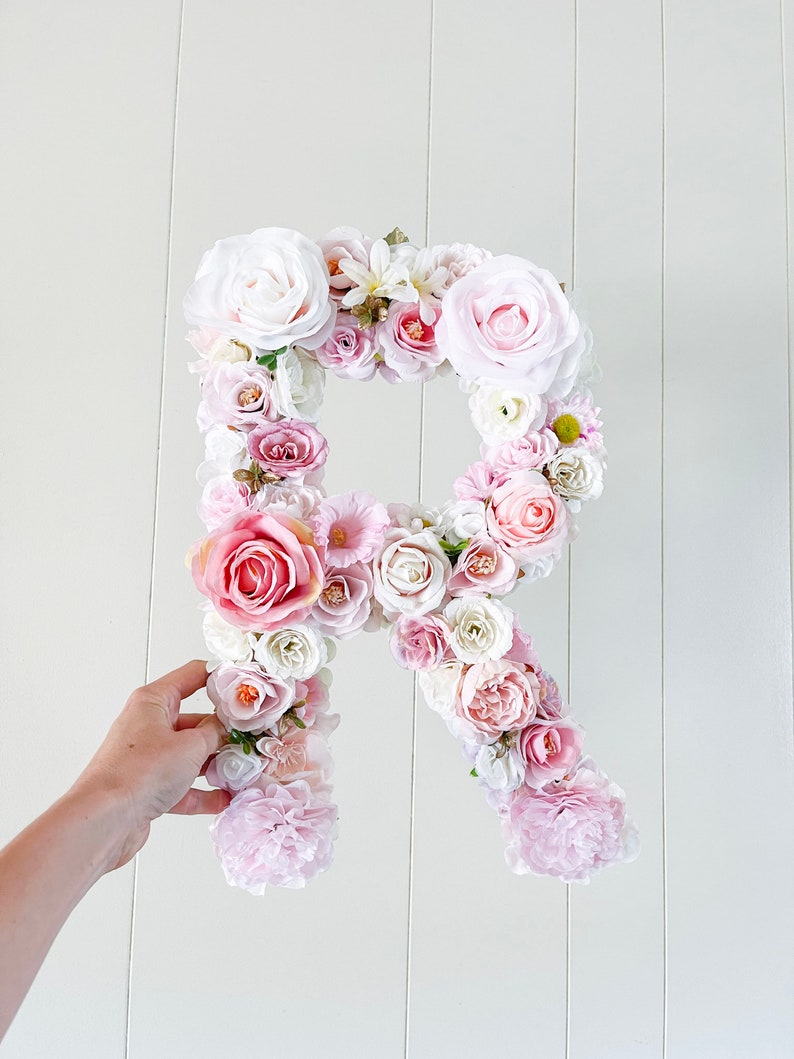 Gender Reveal Flower Sign It's A Girl Flower Letters - Etsy