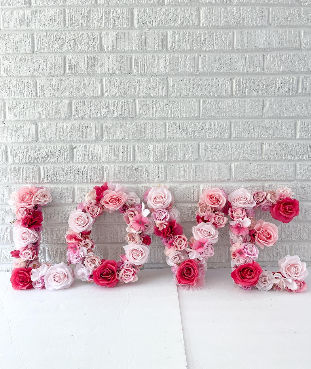Floral Letters for Engagement, Wedding Letter Sign, Custom Flower ...