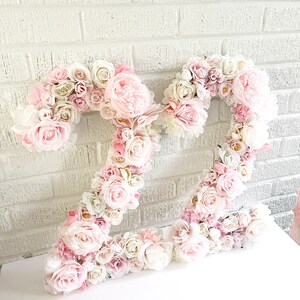 Flower Birthday Number Table Decorations, Floral Number for Girl ...