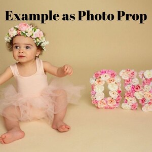 1st Birthday Photos Floral Letters Number ONE 1st Birthday - Etsy