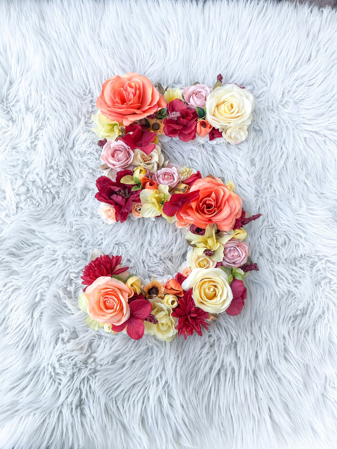 Girl Birthday Flower Number, Table Decorations, Birthday Party Floral ...