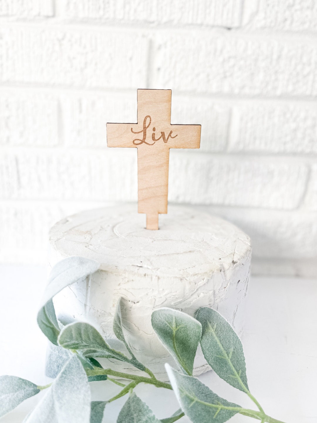 Personalized Baptism Cake Topper With Name, Custom Christening Cake ...