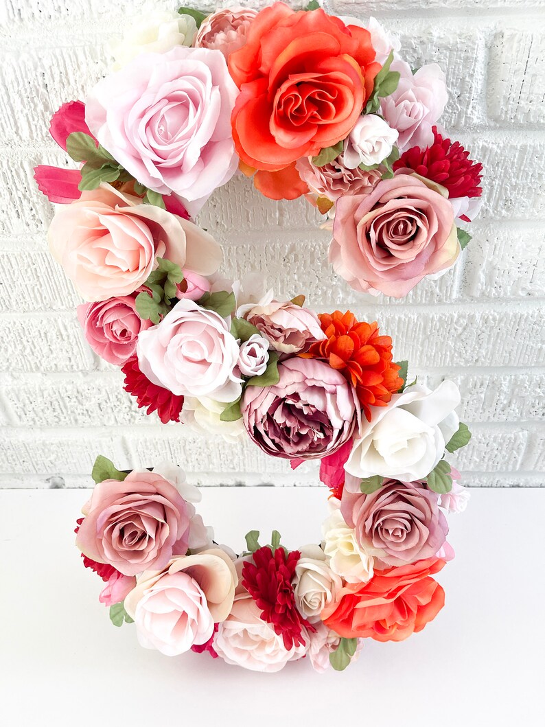 Flower Birthday Number Table Decorations Floral Number for - Etsy