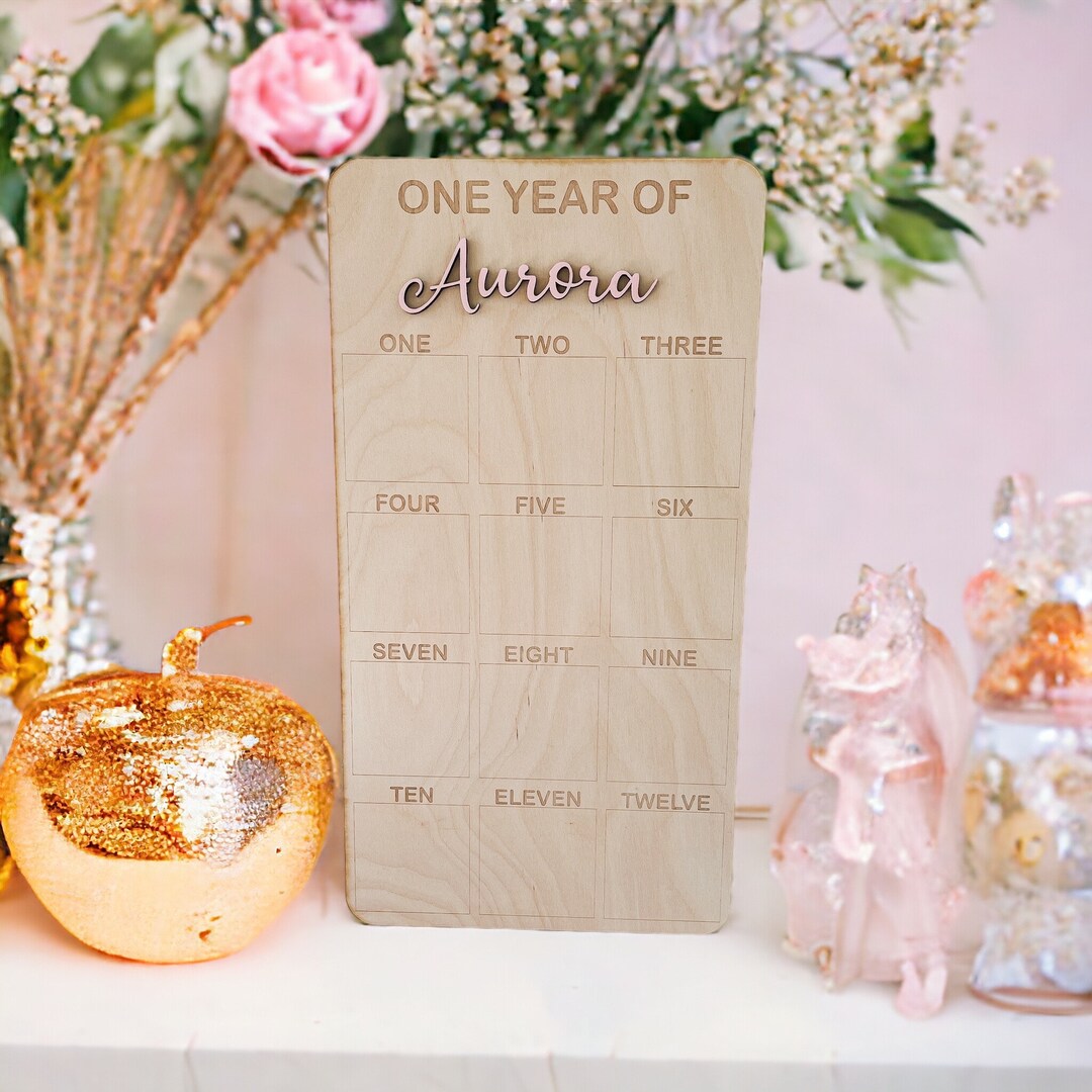 One Year of Baby Board, First Birthday, Milestone Board, One Year Board ...