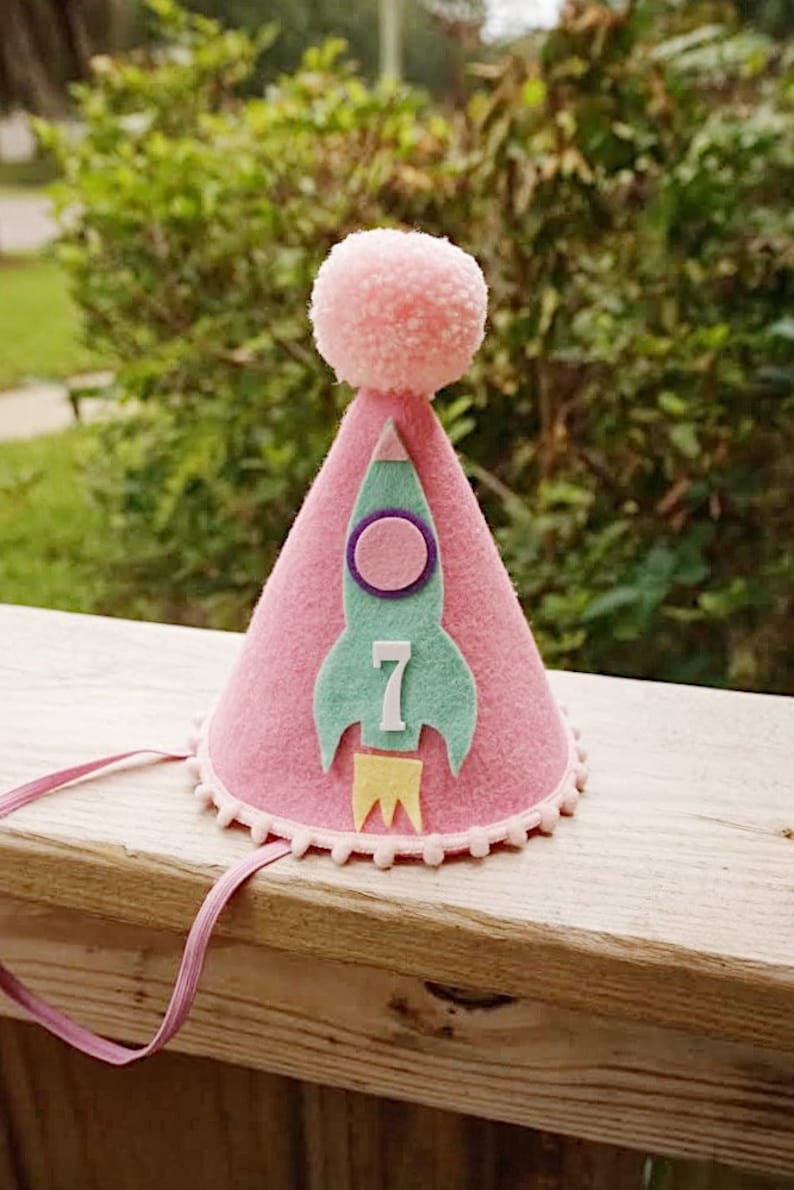 Spaceship Birthday Party Hat Space Party Outer space | Etsy