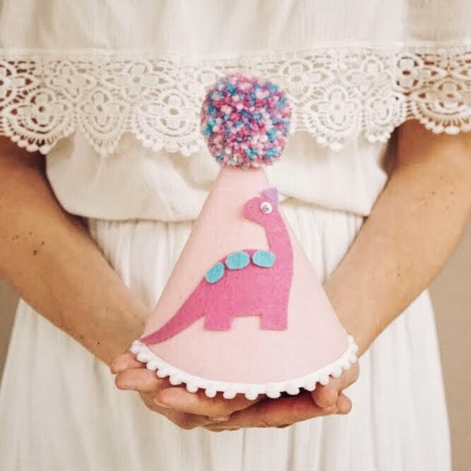 Girl Dinosaur Birthday Hat Dinosaur First Birthday Dinosaur | Etsy