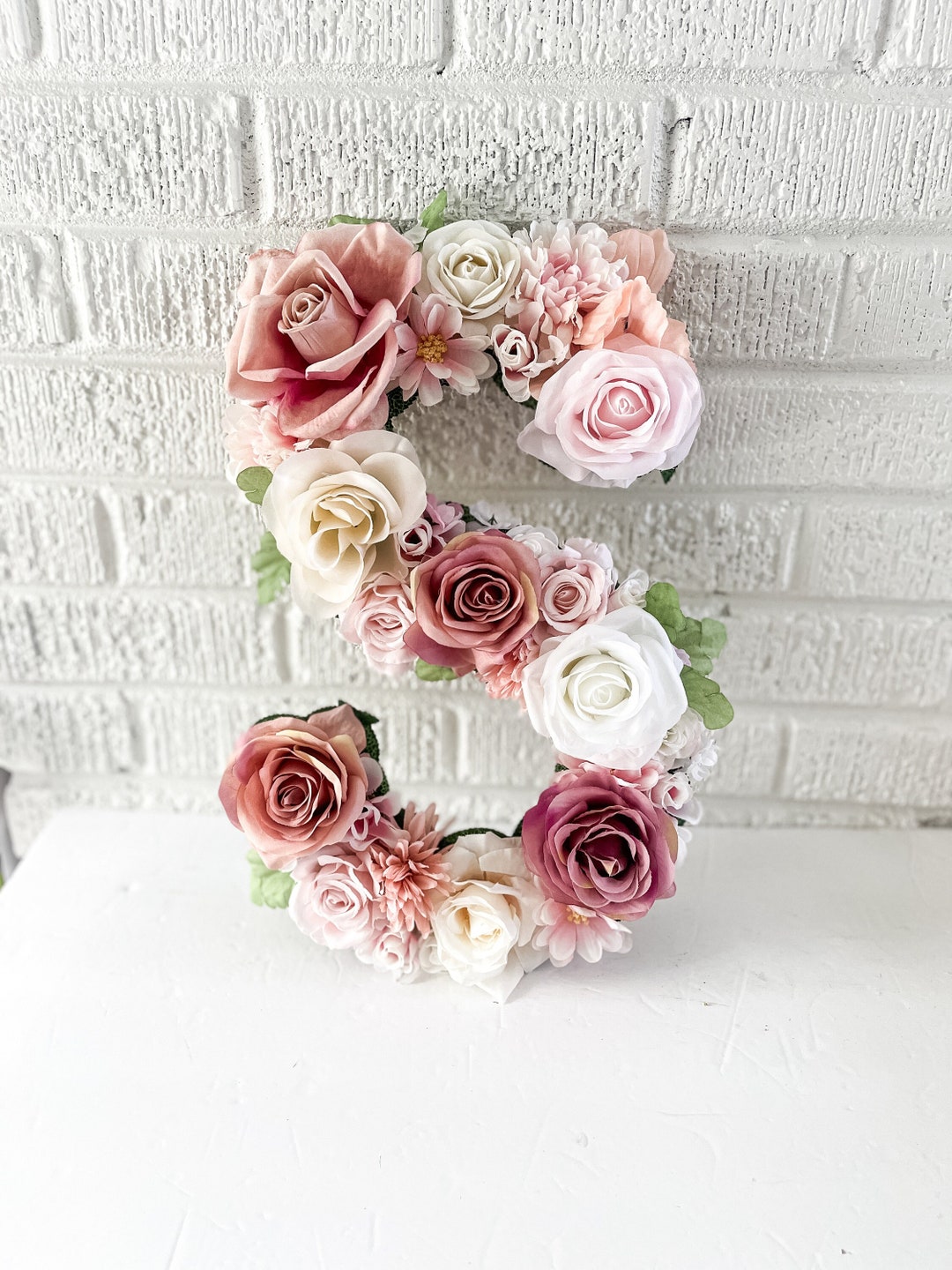 Floral Letter 16" 20" 24", Large Flower Letter, Nursery Wall Art ...