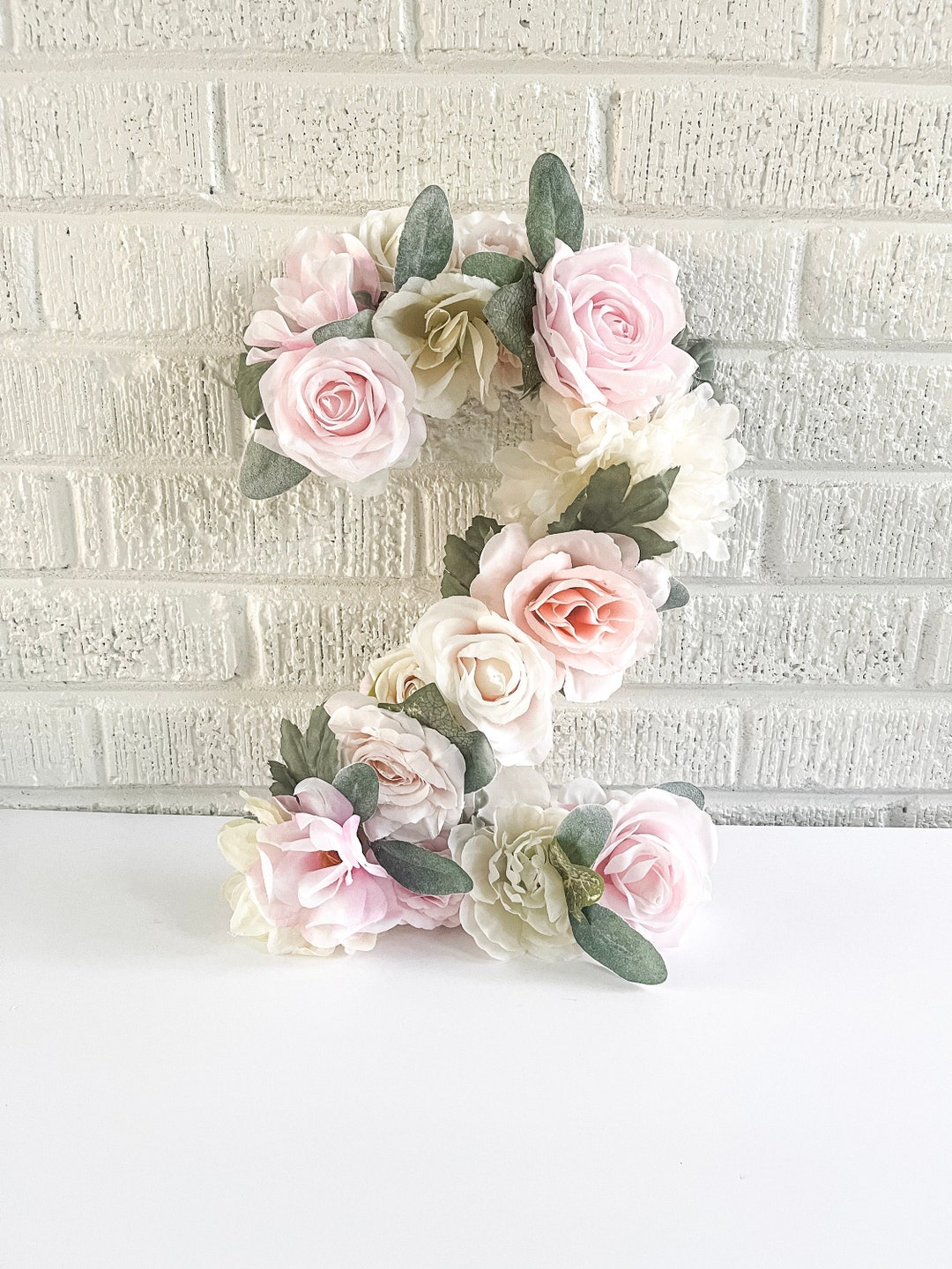 2nd Birthday Flower Number Table Decoration, Second Birthday Girl ...