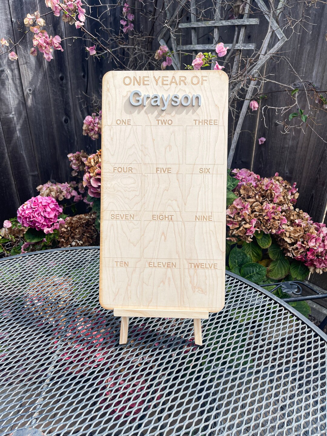 1st Birthday One Year Picture Board 1st Birthday Girl Sign - Etsy