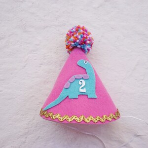 Girl Dinosaur Birthday, Girl Dinosaur Birthday Party Hat, Pink Dinosaur ...