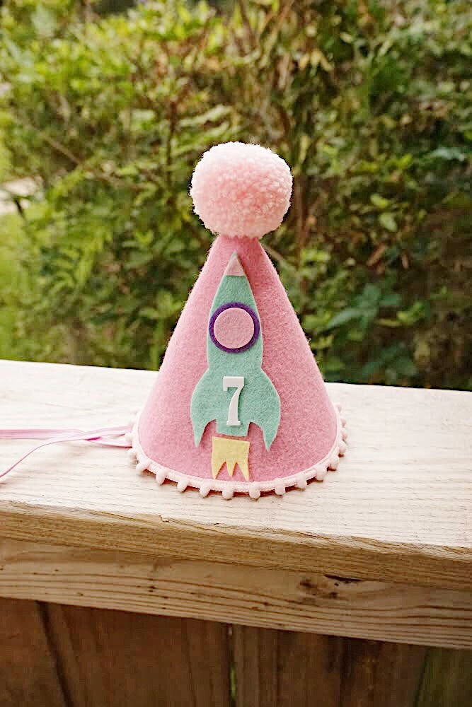 Spaceship Birthday Party Hat Space Party Outer Space - Etsy