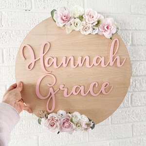 Round Wedding Name Sign, Custom Name Sign, Wedding Gift, Round Wood ...