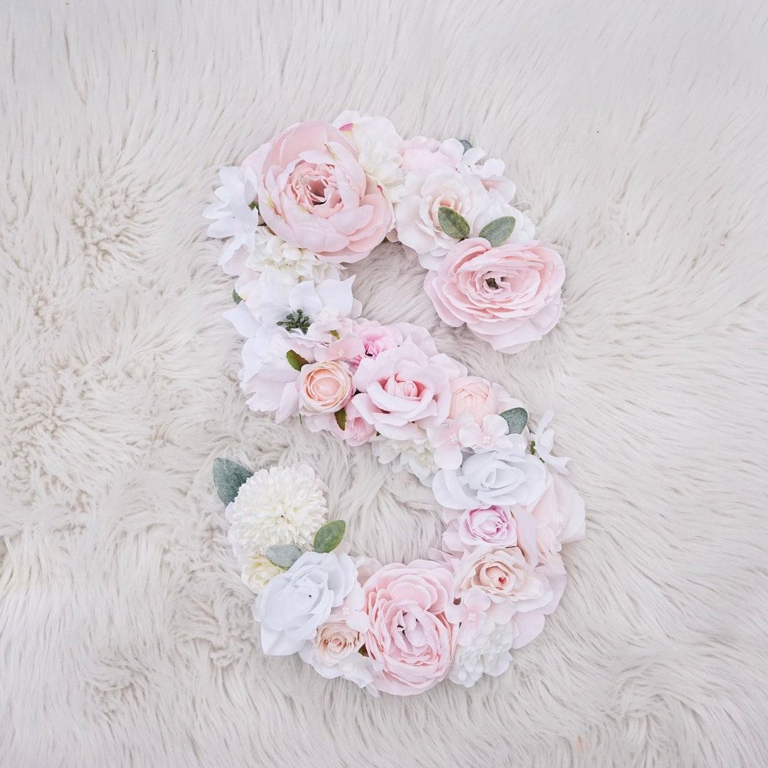 Floral Letter, Floral Initial, Nursery Letter, Flower Letter, Nursery ...