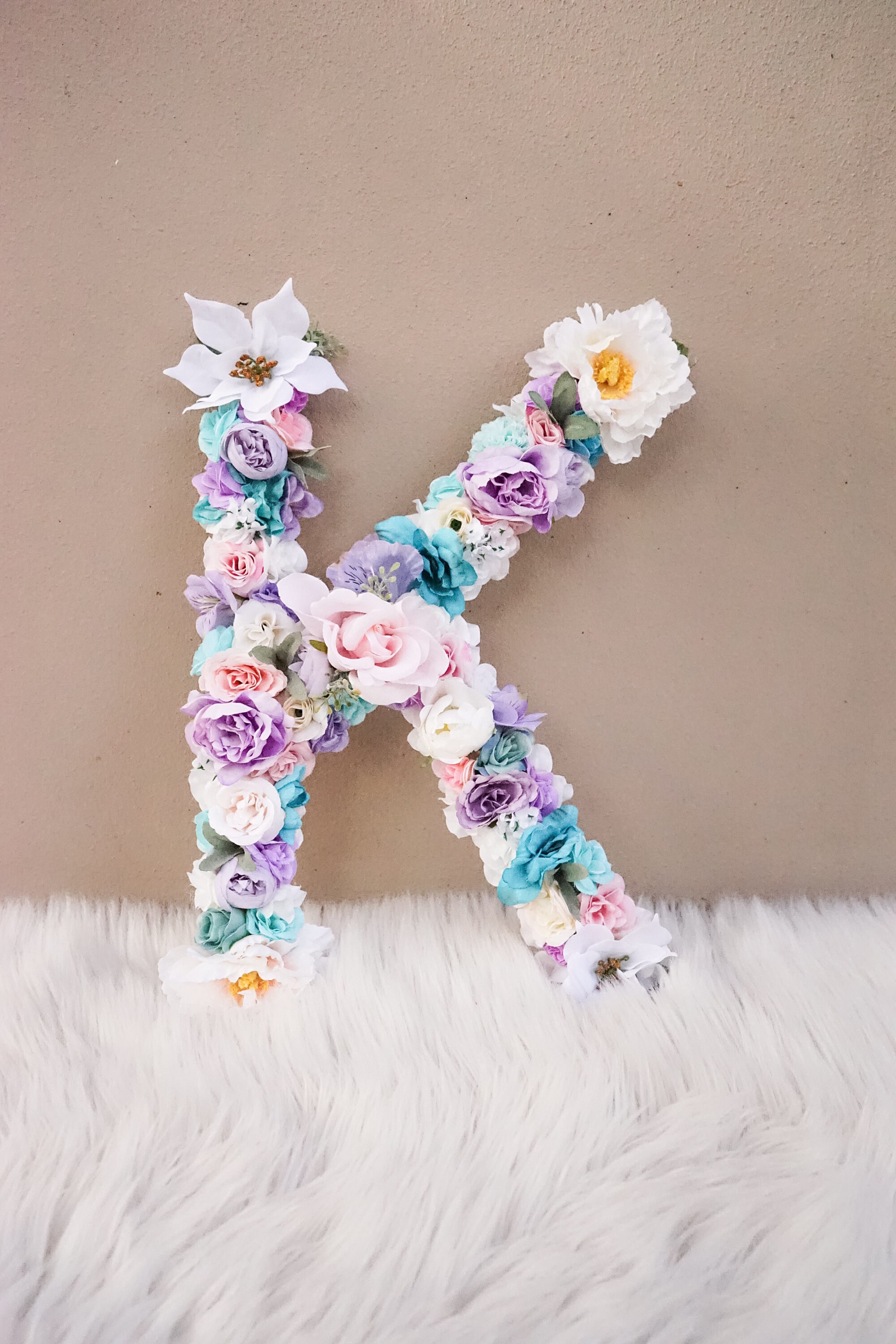 Flower Letters Floral Letters Floral Nursery Decor Aqua | Etsy