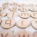 Alphabet Flash Cards Alphabet Wood Discs Lowercase Alphabet - Etsy