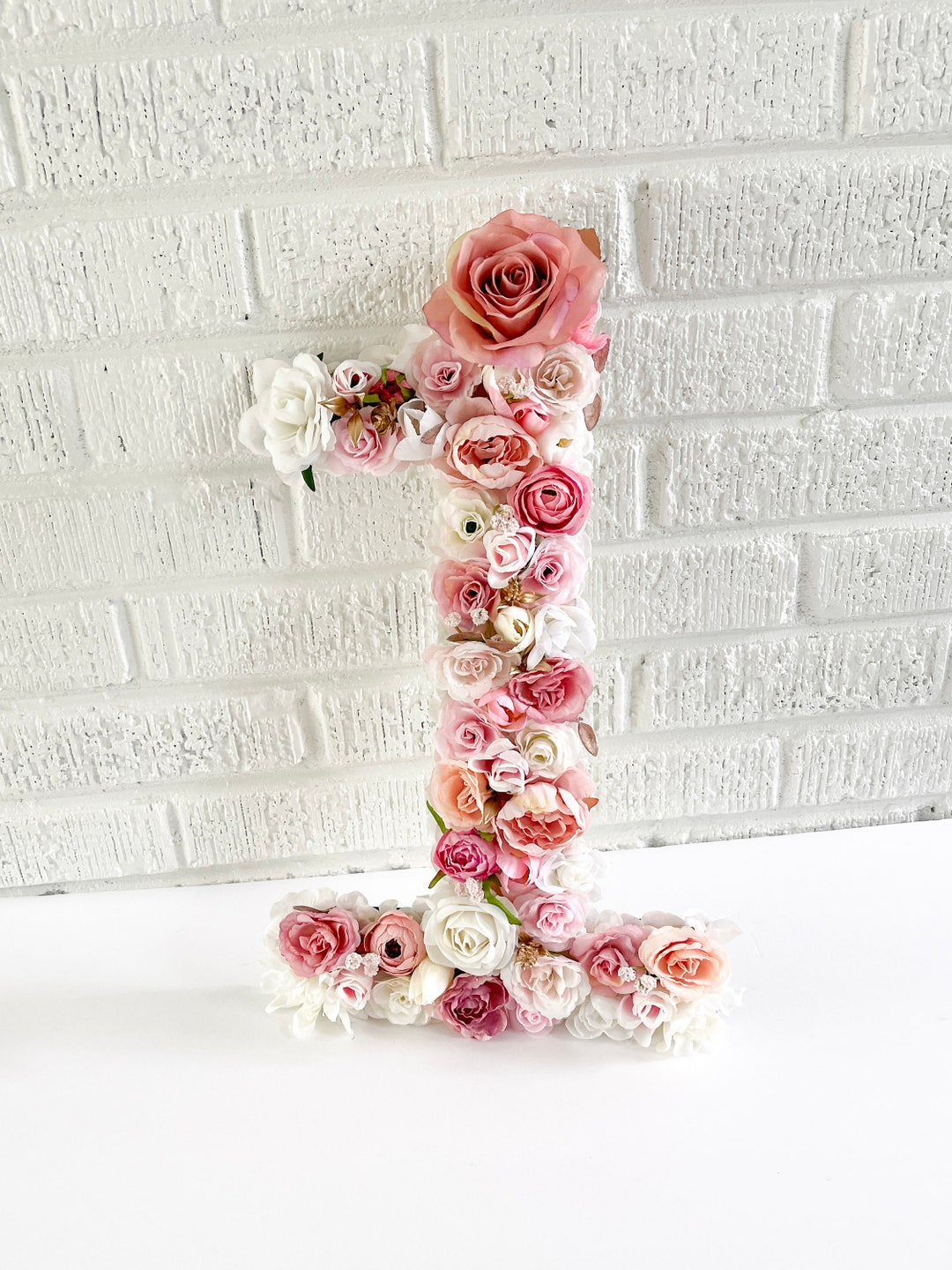 First Birthday Girl Party Decor, Flower Number for Girl 1st Birthday ...