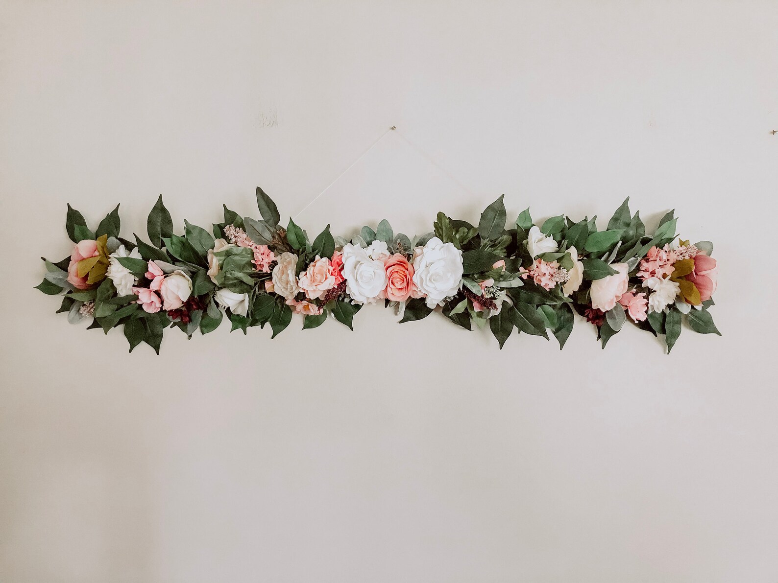 Blush Pink Flower Garland Nursery Garland Shabby Chic Decor - Etsy
