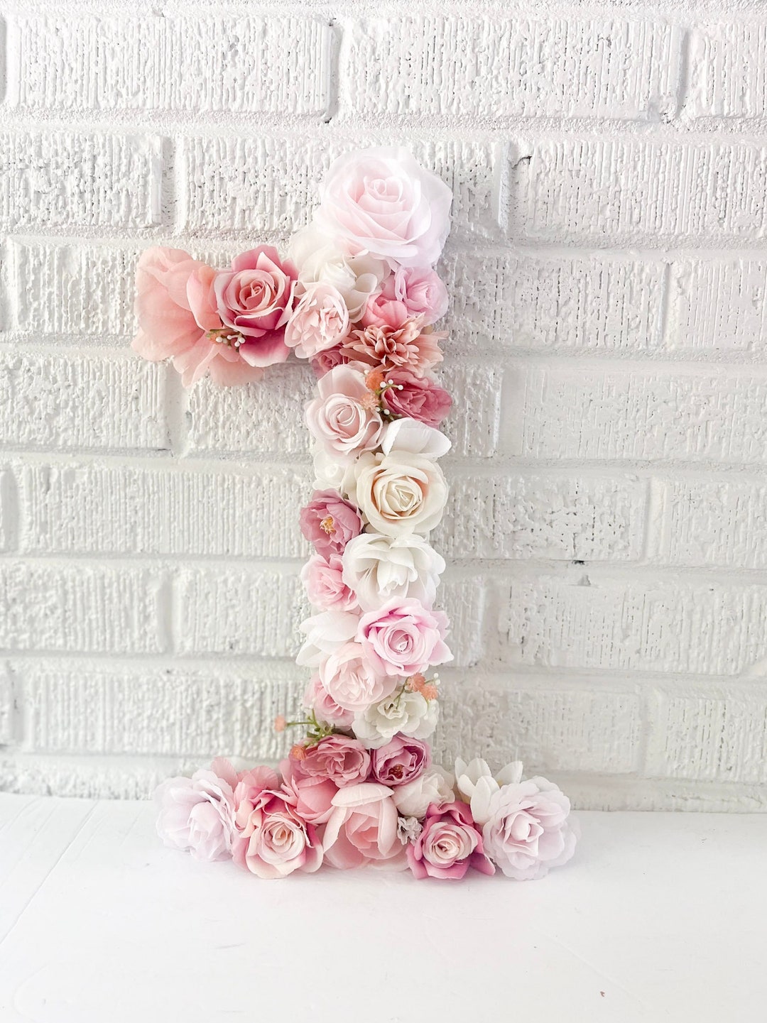 Flower Number 1, Floral 1 Birthday Numbers, First Birthday Girl, 1st ...