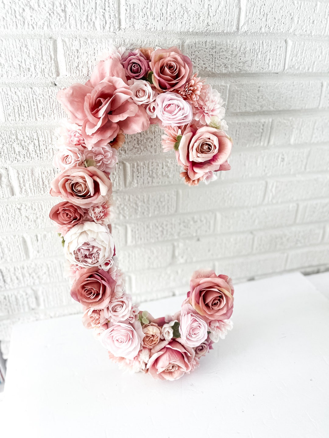 Large Floral Letter 20" 24", Personalized Flower Letter, Nursery Letter ...