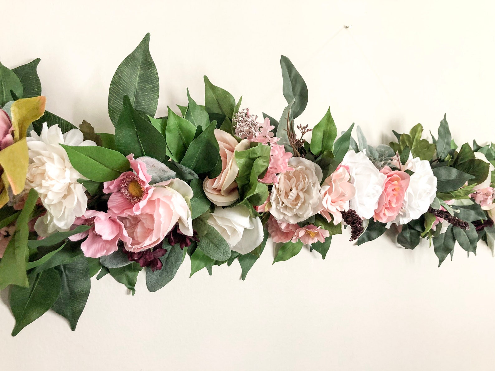 Blush Pink Flower Garland Nursery Garland Shabby Chic Decor - Etsy