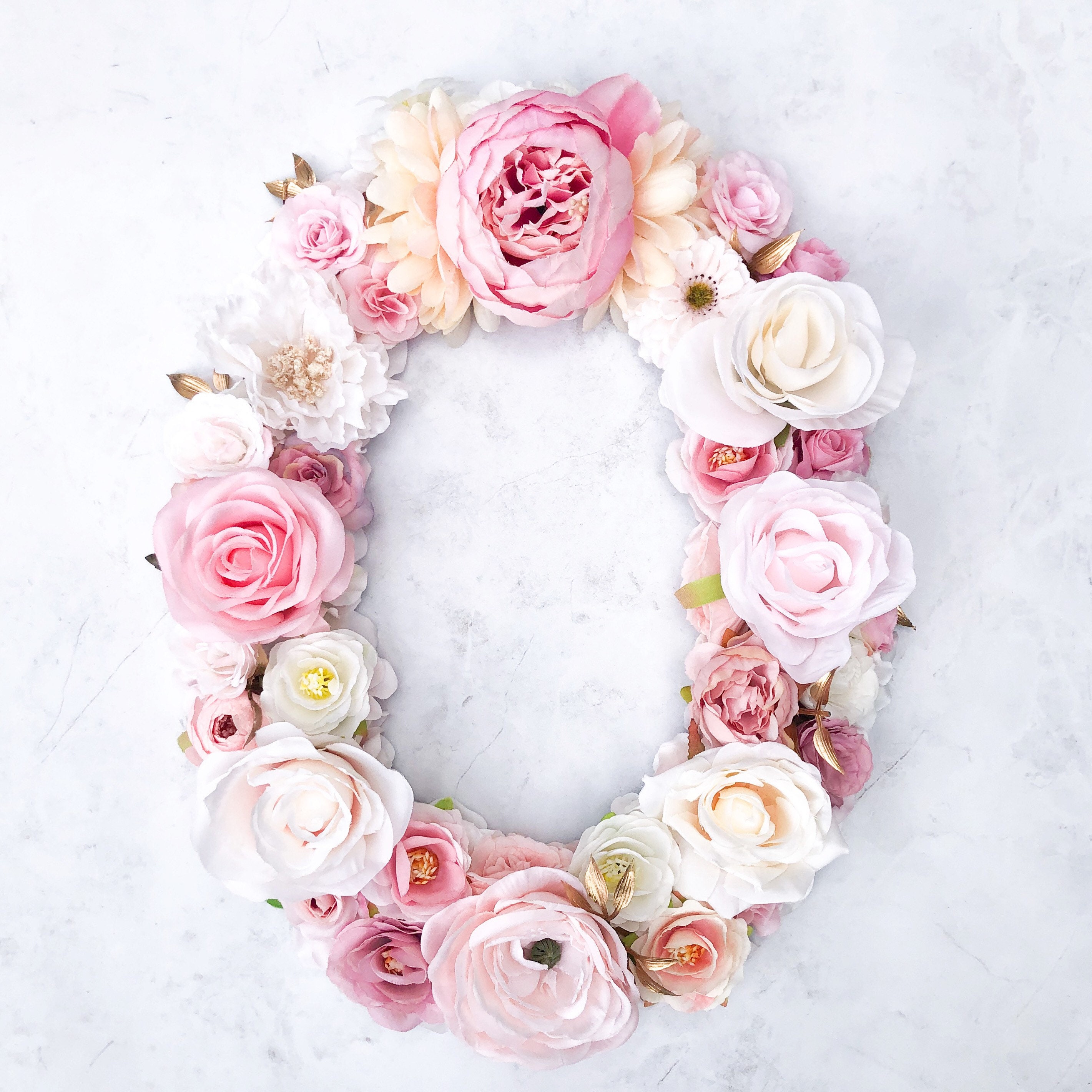 Flower Letter Floral Letter Blush Pink Nursery Decor Mauve | Etsy