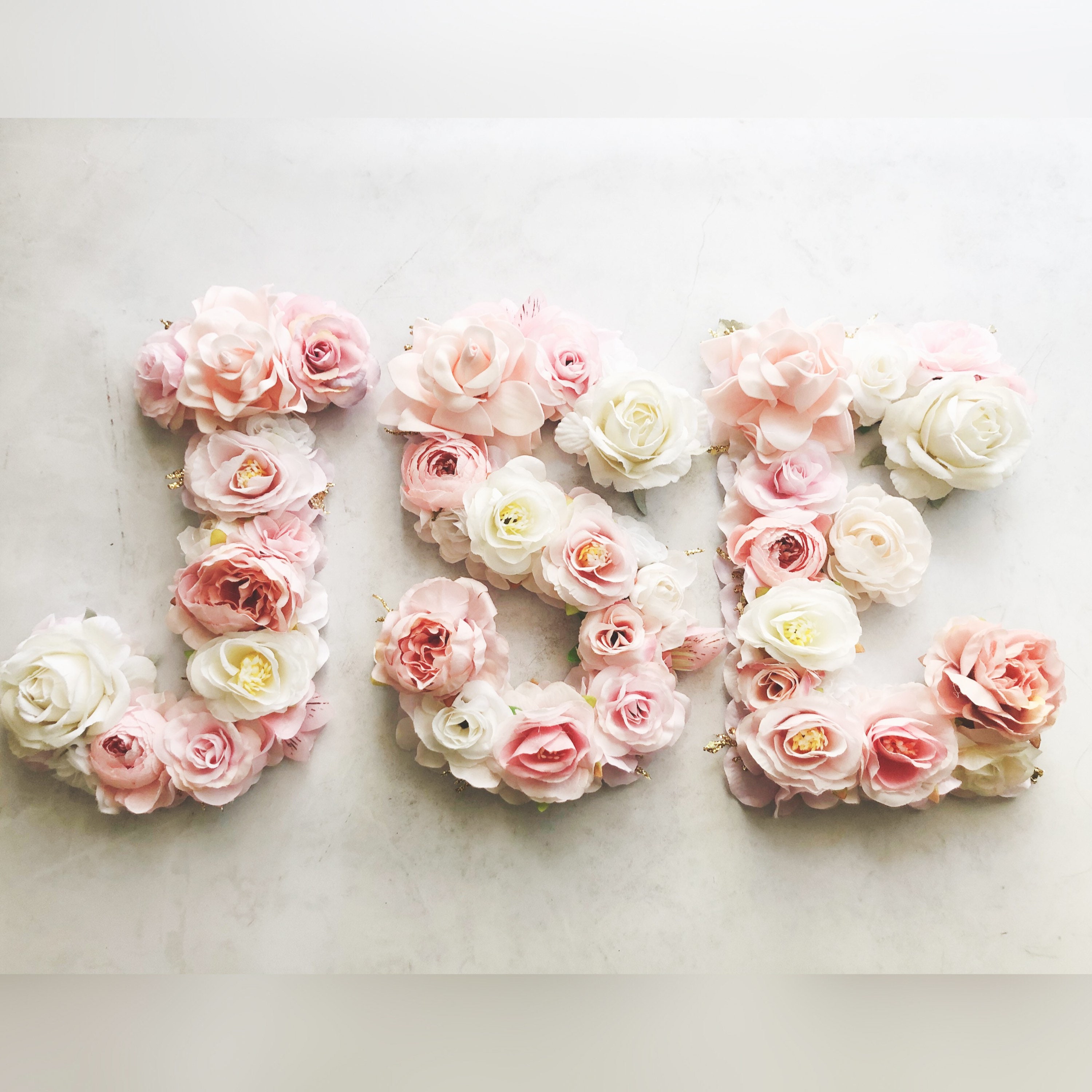 Floral Letter 16 20 24 Flower Letter Floral Birthday | Etsy