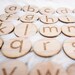 Alphabet Flash Cards Alphabet Wood Discs Lowercase Alphabet - Etsy