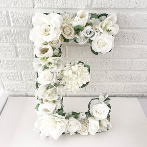 Wedding Flower Letter Couple Initial Sign, Wedding Floral Letter ...