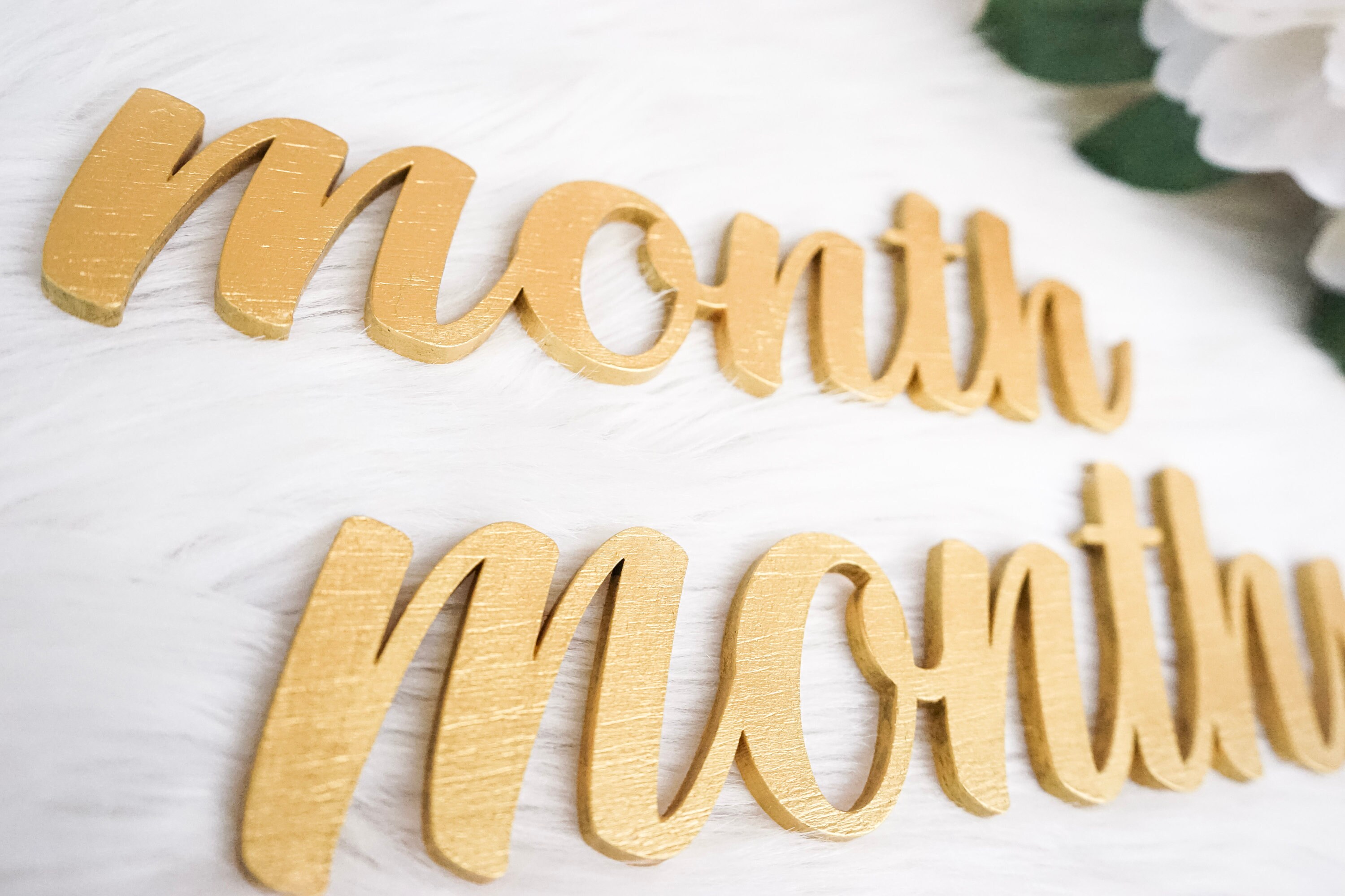 Baby Monthly Milestone Wood Cutouts Baby Shower Gift Monthly - Etsy